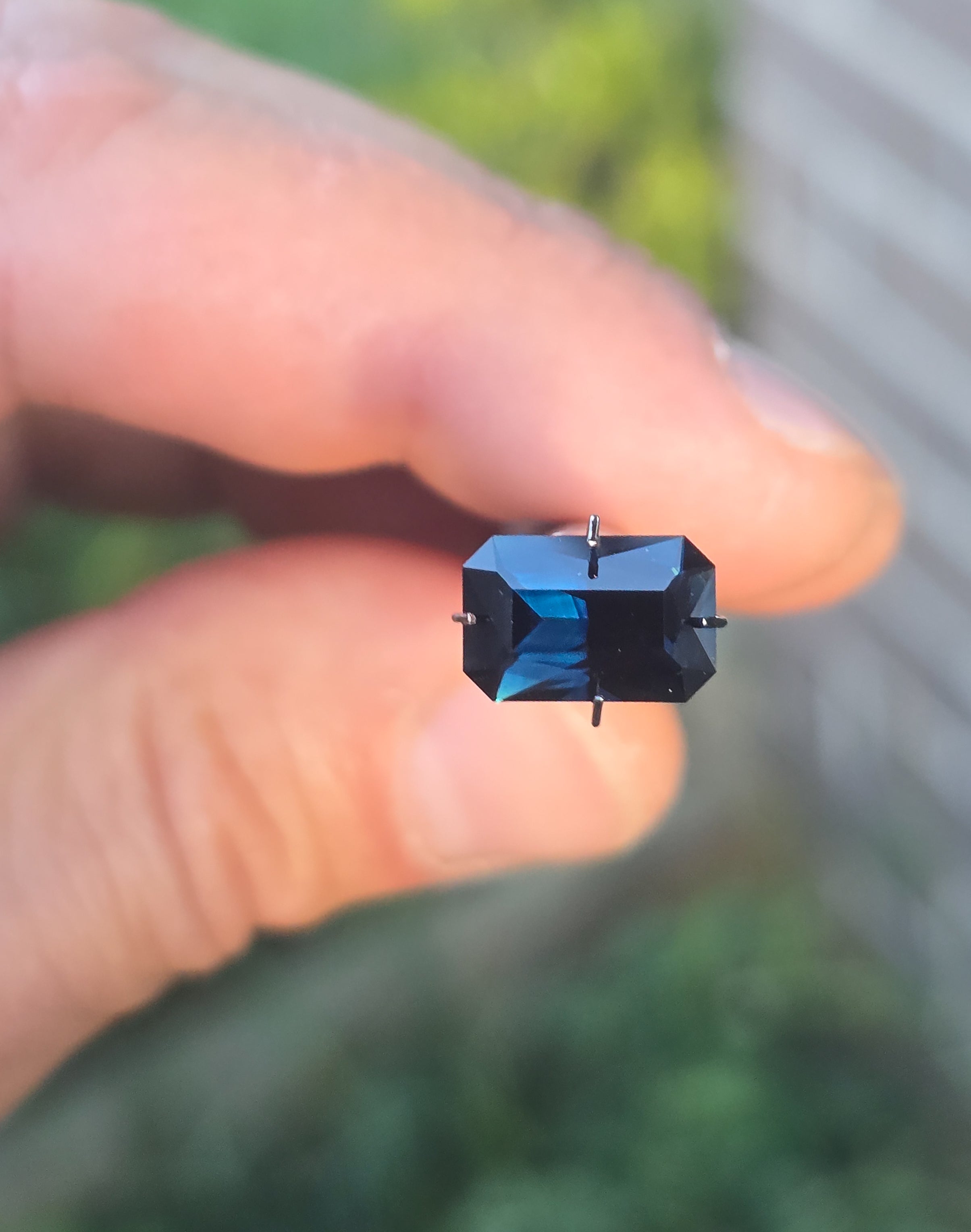 Emerald Cut Midnight Blue Sapphire 3.76ct – My Store